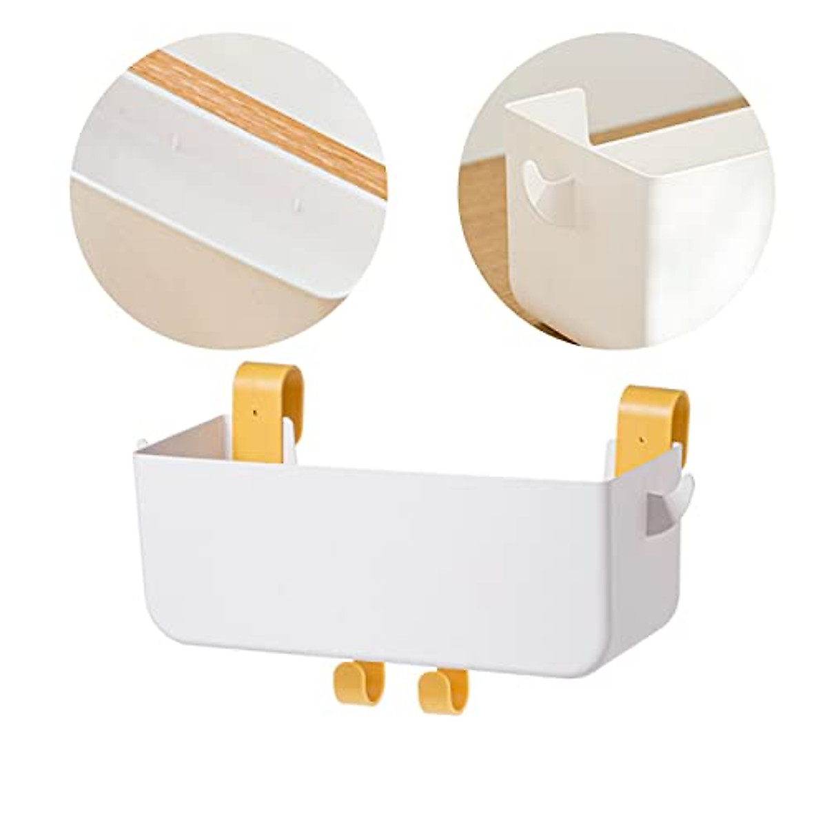 Clothes Moving Bags Student Dormitory Bedside Storage Storage Hanging Basket With Hook Large Capacity Compartmental Storage Hanging Storage Box under Storage Bins under Bed (A, One Size)