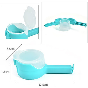 OYCBUAZY 2024 bag clips with pour spout，snack clips that pour，bag clips for food，bag clips for food storage (color mixing)