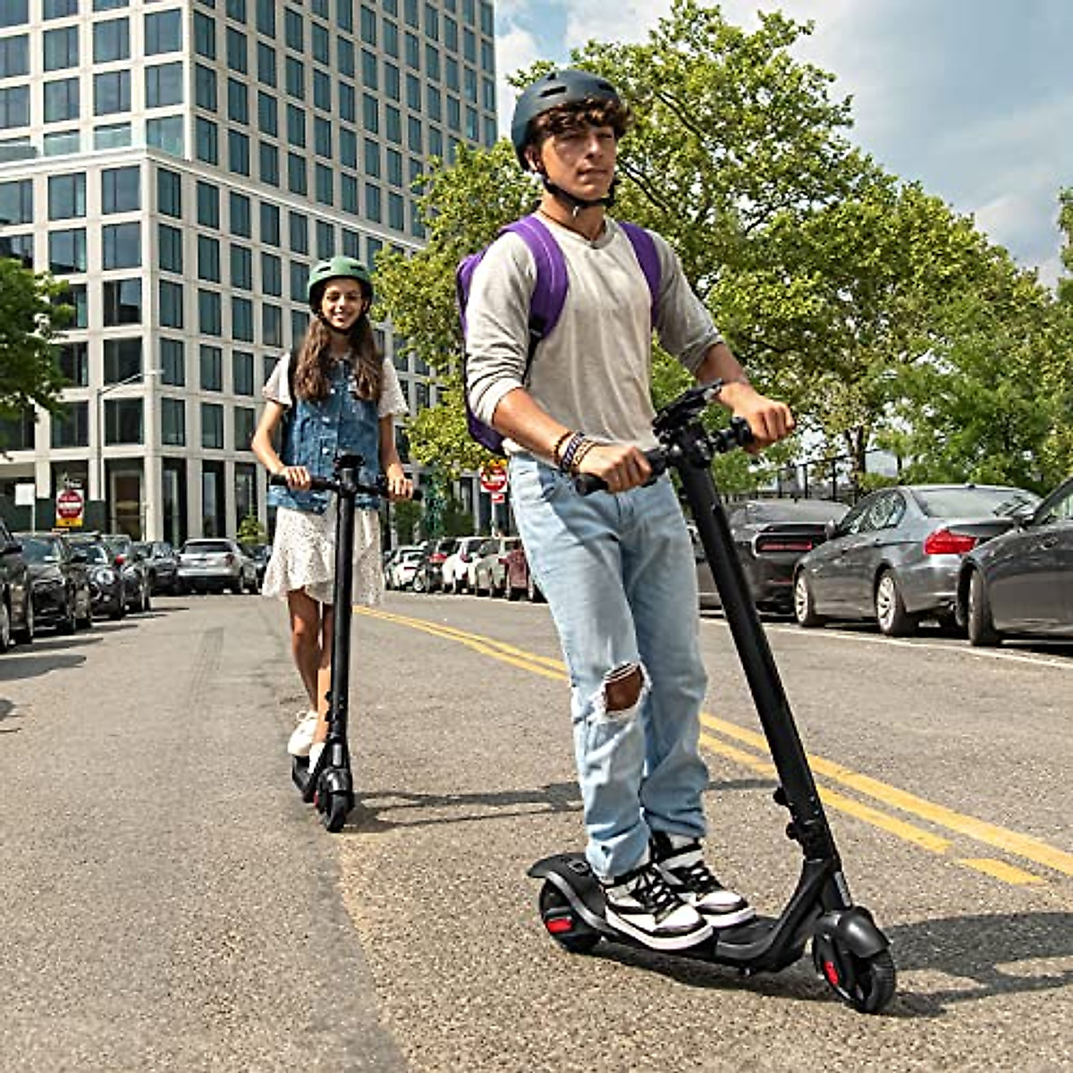 Jetson Rhythm Folding Electric Scooter | Weight Limit up to 220 lb, Ages 12+| 6.5” Wheels | 250-Watt Hub Motor | Easy Folding Mechanism, 3 Speed Modes | Thumb Throttle | Top Speed of 15 MPH