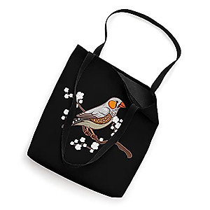 Zebra Finch In Cherry Blossom Japan Design Tote Bag