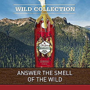Old Spice Wild Bearglove Scent Body Wash for Men, Red 16 Oz, Packaging may vary Red