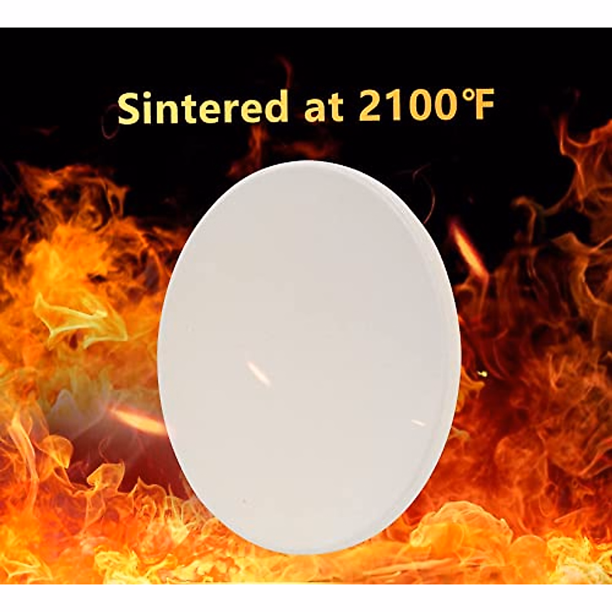 GasSaf 10" Round Pizza Stone for Oven and Grill, Small Baking Stone Safe and Duraable Cordierite Stone, Cooking Stone for Baking Crisp Crust Pizza, Bread