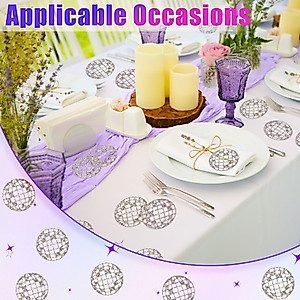 100pcs Glitter Disco Ball Table Confetti, Disco Theme Party Confetti for Bachelorette Party Table Centerpieces Decorations for 70s 80s Hippie Birthday Party Supplies
