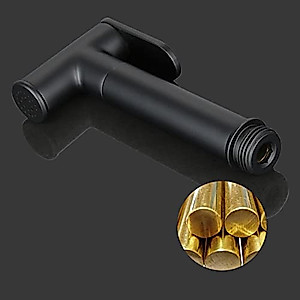 ZLOCYIVHE Bidet Handheld Sprayer Black Bidet Shower for Toilet Cloth Diaper Toilet Sprayer Kit with Hose Brass Cold Water Toilet Spray Gun Set
