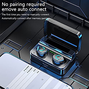 MIANHT Fingerprint Control Wireless Earbuds Bluetooth Headphones in Ear with Bluetooth 5.2 Deep Bass LED Display IPX7 Waterproof Earbuds for Sport and Work