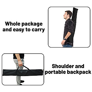 QSUM Swooper Flag Pole Kit, 11ft Windless Swooper Flagpole Fits 8ft Flags with Stainless Aluminum Alloy, Heavy Duty Ground Stake Base, for Outdoor Business Advertising