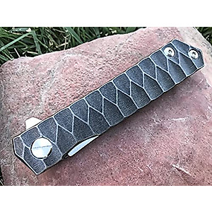 TACTICAL GEARZ EDC Tc4 Titanium Pocket Knife! Tc4 Titanium Handle! Ball Bearing, CPM-D2 Steel Blade! Includes Sheath!