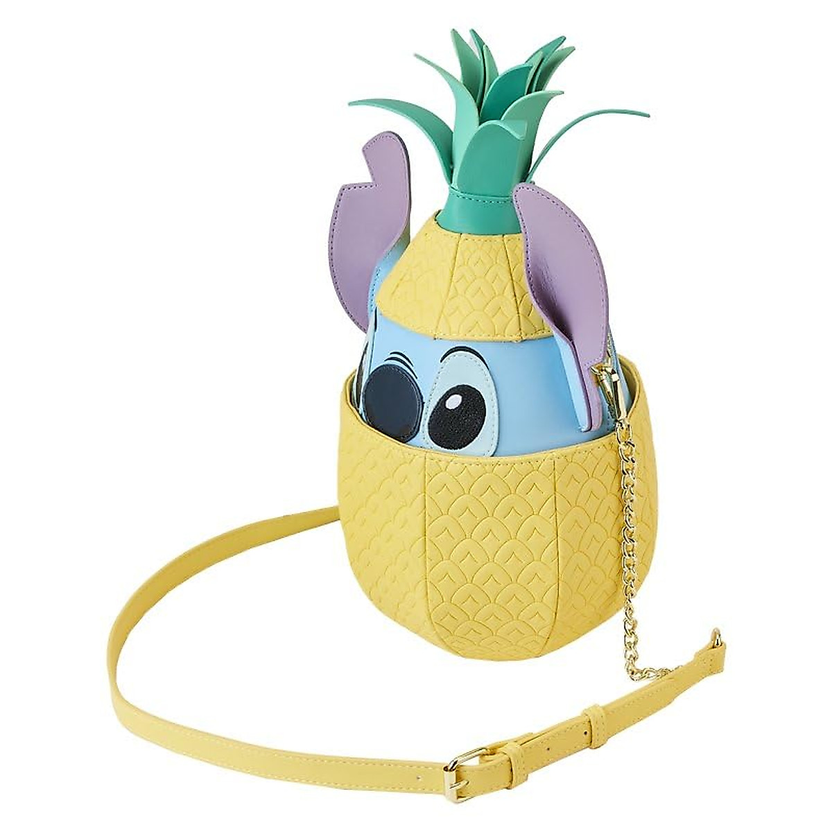 Loungefly Stitch Shoppe Women's Disney Lilo & Stitch Figural Pineapple Crossbody Bag Purse