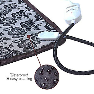 Alayna Pet Heating Pad Warm Pet Heat Pad Dogs Cats Electric Heated Pet Mat Big Small Animal Indoor Waterproof Adjustable Warming Heat Mat Dog Bed with Chew Resistant Steel Cord