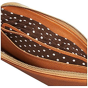 Peanuts No.73260 Snoopy Wallet, Women's, Men's, Genuine Leather, Cowhide Leather, Zipper, L-Shaped, Thin, Long Wallet, Camel