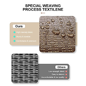 Crestlive Products Outdoor Double Chaise Lounge Chair with Canopy & Wheels, 2 Person Patio Rocking Lounge Chair with Sun Shade & Headrests for Garden, Backyard, Poolside (Brown)