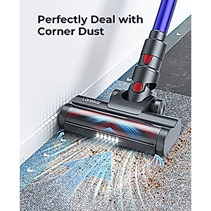 Laresar Cordless Vacuum Cleaner, 33Kpa/400W Stick Vacuum Cleaner, Handheld Vacuum, Stepless Speed Regulation & LED Screen, Headlights, Up to 55Mins, Suitable for Carpet, Pet Hair, Hardwood Floor