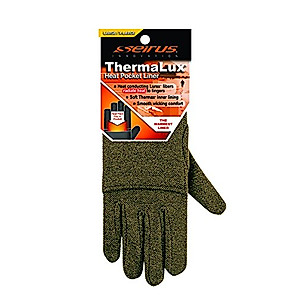 Seirus Innovation Thermalux Heat Pocket Glove Liner,Black/Gold,Large/X-Large
