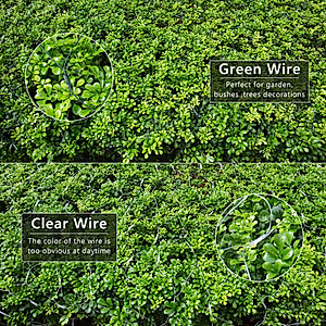 Joomer 12ft x 5ft 360LED Orange Halloween Net Lights Outdoor Mesh Lights, 8 Modes Timer Connectable Waterproof Bush Lights Mesh Netting Lights for Halloween Outdoor Decorations (Green Wire)