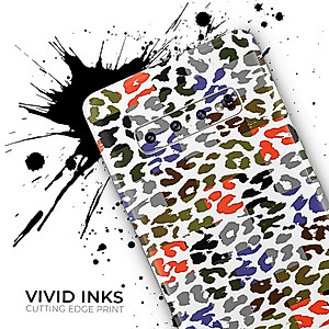 DesignSkinz Multicolored Leopard Vector Print Protective Vinyl Decal Wrap Skin Cover Compatible with The Samsung Galaxy S20 (Screen Trim & Back Glass Skin)
