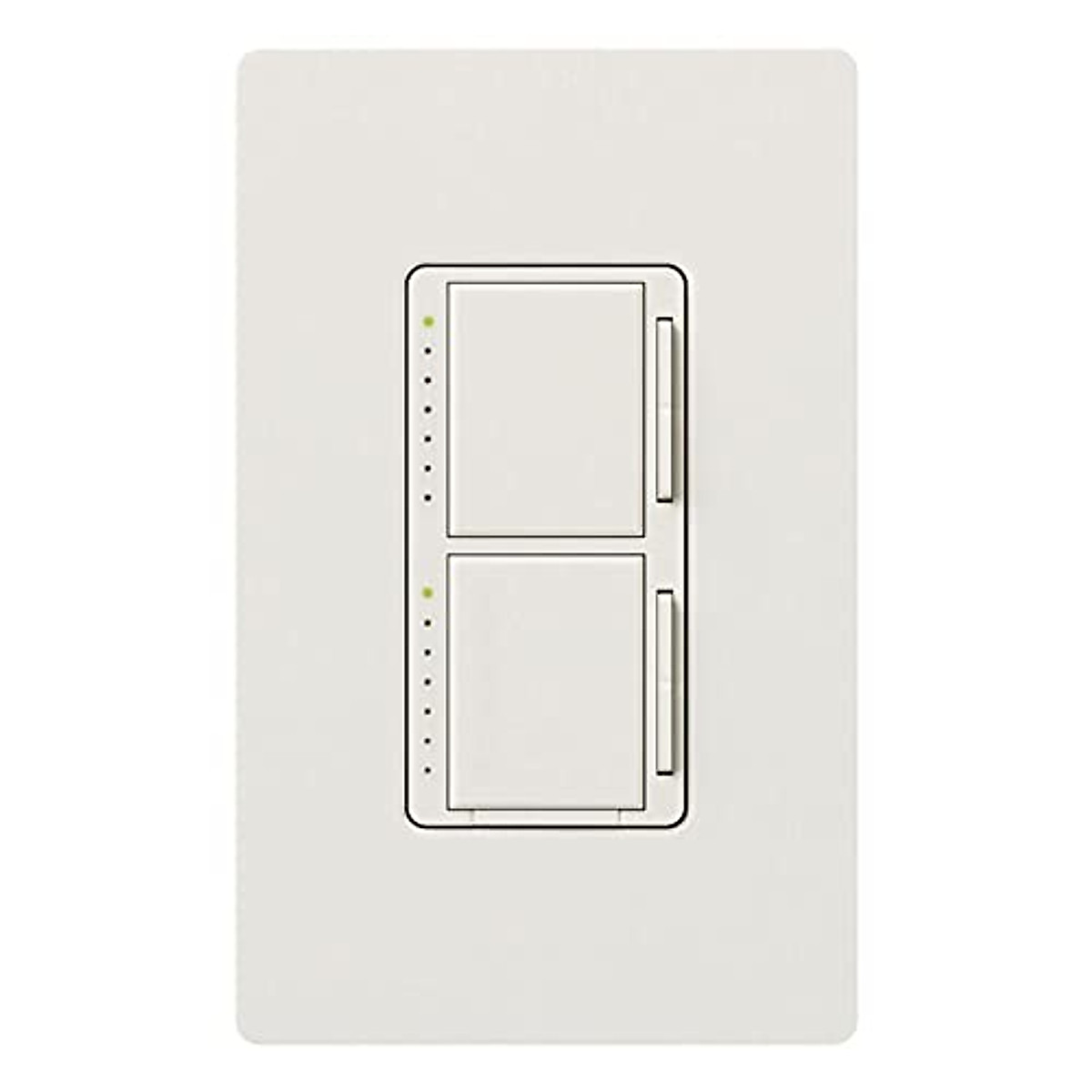 Lutron Maestro Dual Digital Dimmer Switch for Incandescent Bulbs, 300-Watt/Single-Pole, MA-L3L3-WH, White
