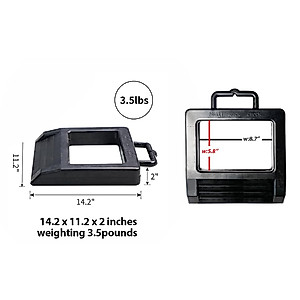 Rubber Truck Chock Heavy Duty Pallet Jack Stopper 14.2" L x 11.2" W x 2" H 2 Pecs