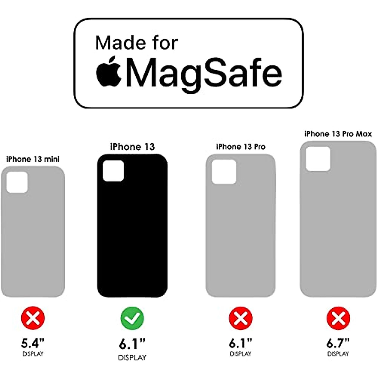 OtterBox Symmetry Case with MagSafe for iPhone 13 (NOT Mini/Pro/Pro Max) Non-Retail Packaging - Clear - Antimicrobial