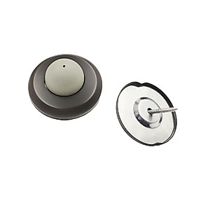 HARDWOOD HSC202-US10B Door Wall Stop, Dome Door Stoppers, Wall Protector, Door Bumper, 2-1/2" Stainless Steel Cover with 0.75" TPR Bumper, Antique Copper Finish, 2 Pack