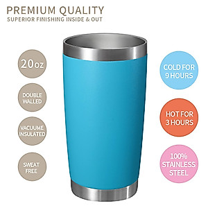 MUCHENGHY 20oz Stainless Steel Tumbler with Lid and Straw, Double Wall Vacuum Insulated Travel Coffee Mug, Powder Coated Thermal Cup for Cold & Hot Drinks