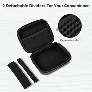 ProCase Trading Card Carrying Case, Playing Card Holder Organizer Fits Up to 400 Cards, Cards Storage Box with 2 Removable Dividers and Hand Strap -Black