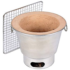 WNESY Barbecue Stove, Portable Cooking, Old-Fashioned Barbecue tandoor Household Carbon Oven, Silver White tandoor and Colorful tandoor Two Styles-Type B