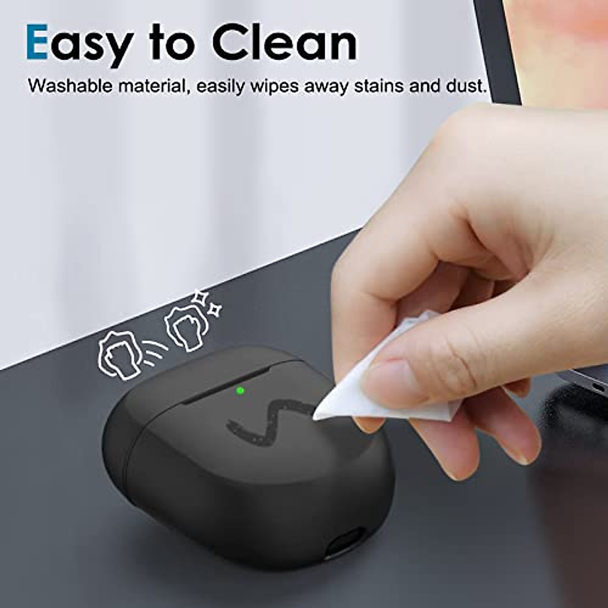 SZJCLTD Silicone Case for Bose QuietComfort Earbuds II 2022, Protective Shock-Absorbing Skin Cover Case with Keychain Carabiner for Bose QuietComfort Earbuds 2 (Midnight Blue)