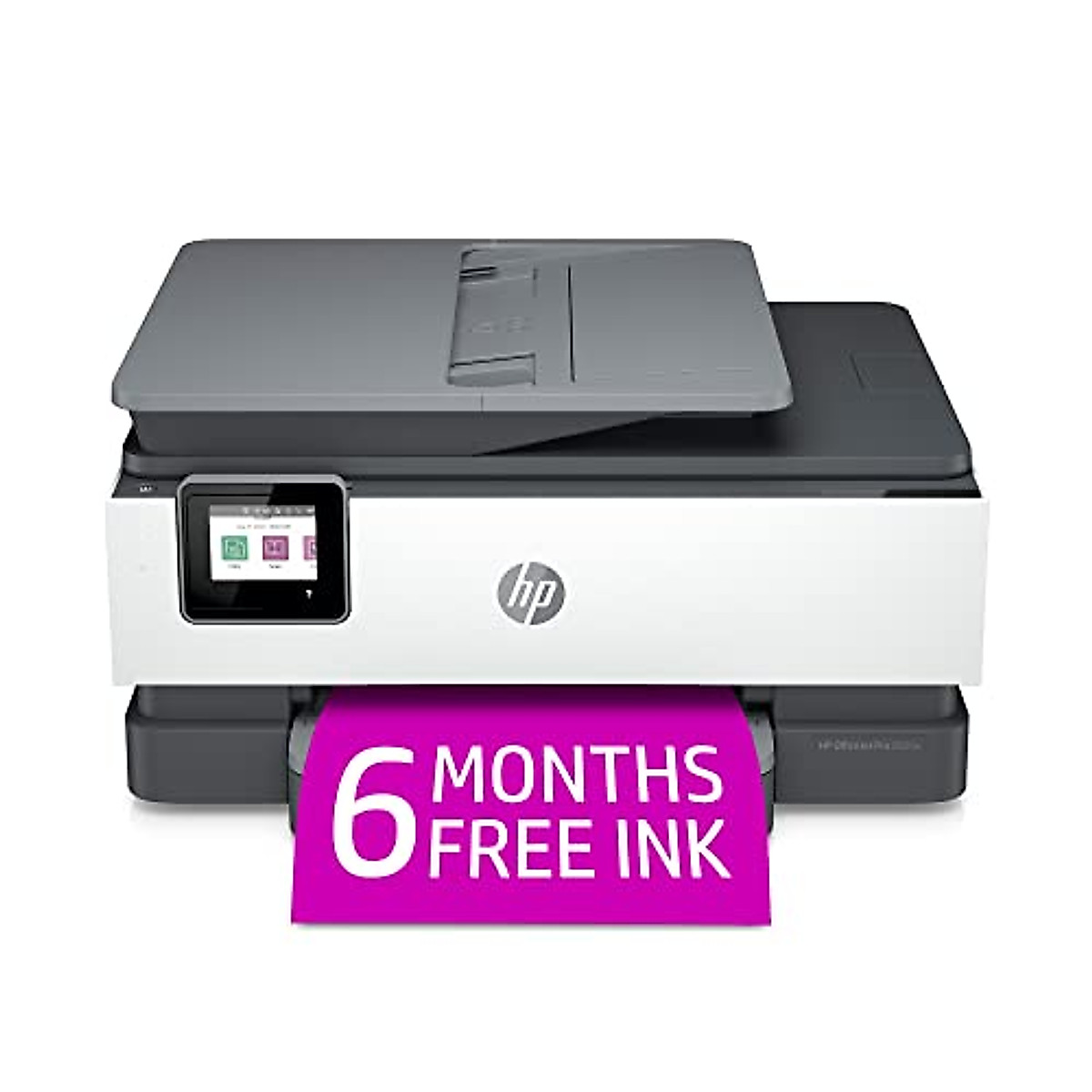 HP OfficeJet Pro 8025e Wireless Color All-in-One Printer with Bonus 6 Free Months Instant Ink (1K7K3A) (Renewed Premium)