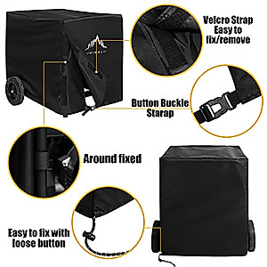 Himal Weather/UV Resistant Generator Cover 32 x 24 x 24 inch,for Universal Portable Generators 5000-10,000 Watt, Black