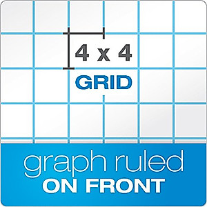 TOPS Quadrille Pad, 8.5 x 11 Inches, 15 Pound Stock, 50 Sheets per Pad, 6 Pads per Pack, White (99522)