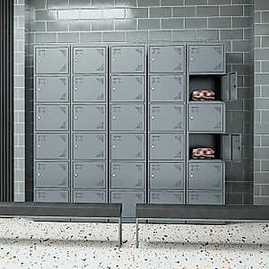 SISESOL Metal Lockers for Employees Steel Locker Large School Locker Metal Wall Locker Office Employee Lock Box 71" Steel Storage Cabinet Storage Locker Cabinet for Home Gym Office School Garage