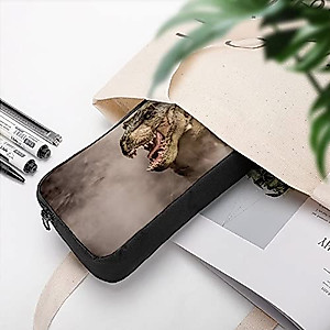 T-rex in The Fog Pencil Case Makeup Bag Big Capacity Pouch Organizer for Office College