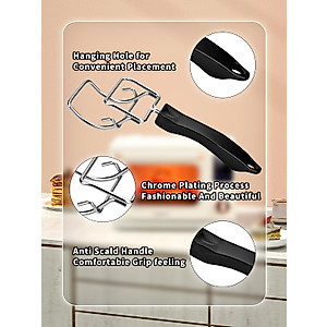 JUNTIANZE 2 Pcs Air Fryer Convection Toaster Oven Tray Extractor,Oven Tray Handle, Oven Rack Pull Tool,Grills Clip, Oven Clip,Be suitable for Air Fryer, Toaster Oven,Used to Quickly Remove
