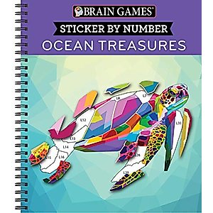 Brain Games - Sticker by Number: Ocean Treasures