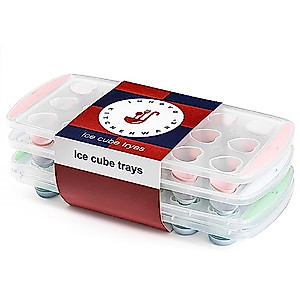 4Pcs Set Ice Cube Tray - Star & Heart Shapes, Round Mold, Cute Design - Ice Cube Maker & Trays for Whiskey, Iced Tea, Cocktails & Perfectly Chilled Drinks BPA Free, Dishwasher Safe