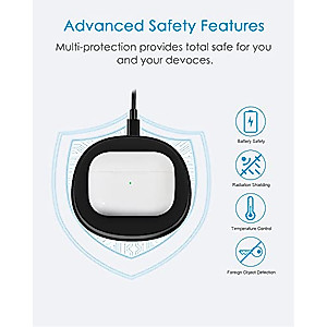 NANAMI Wireless Charger, Qi Certified 15W Max Fast Charging Pad with QC3.0 Adapter USB Phone Charger for iPhone 14/13/13 Pro/12/11/XS Max/XR/X/8,Samsung Galaxy S23/S22/S21/S20/S10/Note 20, Airpods Pro