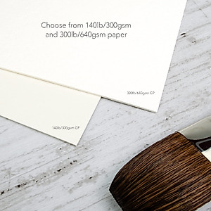 Speedball Art Products, 811210, Fluid 100 100% Cotton Artist Watercolor Paper, 8 x 8 inch Block, 140 lb Cold Press