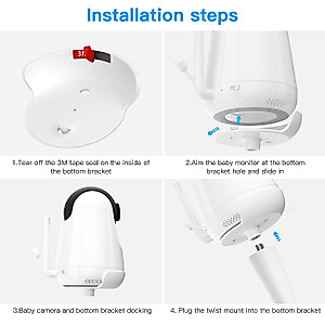 TIUIHU Baby Monitor Flexible Mount for Hipp Baby Monitor,Twist Versatile Mounting Kit for VAVA/Hipp Baby Monitor