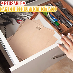 12pcs Non Stick Reusable Toaster Bags - Toaster Sandwich Bags Grilled Cheese Toaster Bags Reusable Bags for Food - Fiberglass Heat Resistant Toaster Bags for Grilled Cheese Sandwiches, Toaster Sleeves