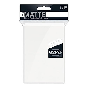 Ultra Products Ultra Pro Deck Protectors, 100 Sleeves for Sports or Game cards, White