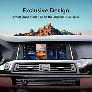 for BMW 5 Series F10 F11 2011-2012 CIC Upgrade Stereo Car Radio Qualcomm 665 (4GB + 64GB) Built-in 4G LTE GPS Navigation Wireless Apple CarPlay Android Auto10.25 inch Touch Screen 1920 x 720