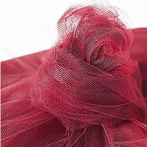 Aberything Fabric Tulle 54" x 40 Yards DIY Craft Tulle Wedding Decoration(40 Yards, Burgundy)