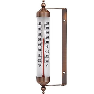 TERMOFLY 10.2 inch New Premium Steel Indoor/Outdoor Thermometer Waterproof Decorative