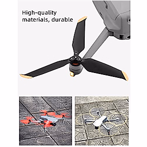 4k Camera Drone Foldable 4pcs Quick Release Propeller Lightweight Replacement Blades Compatible with DJI Mavic Air 2 and Air 2S Drone Three Noise Canceling Propeller Hs700d Case (Black, One Size)