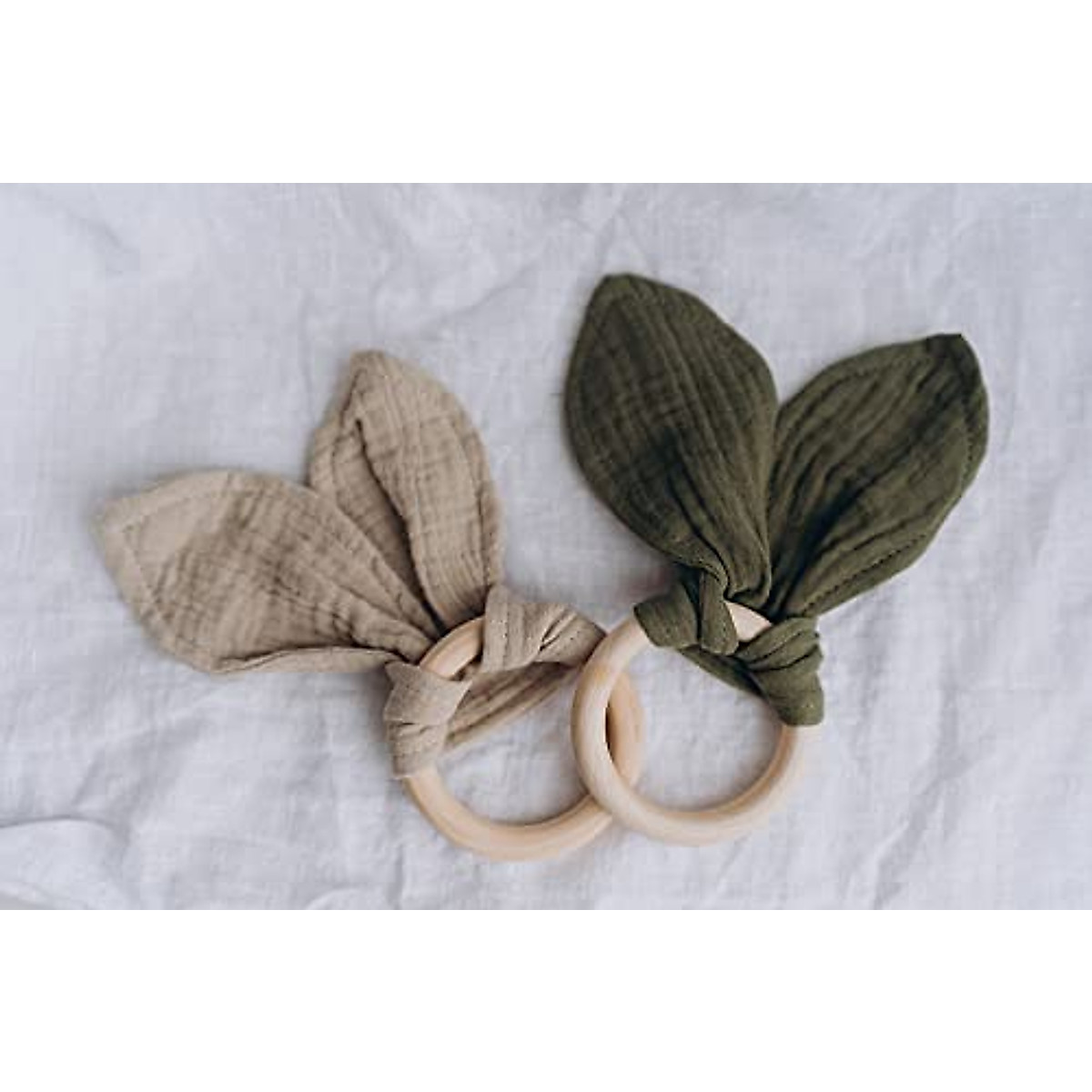 Little Babes 100% Organic Cotton Muslin Crib Sheet | Soft Fitted Crib Sheet for Standard Crib Mattress or Toddler Mattress | Breathable Sheets |Neutral Crib Sheets| Included: Bunny Comforter| Cream