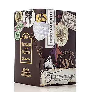 CON*QUEST Conquest Journals Harry Potter Travel Journal, Vegan Leather, 3 Inserts, 5 Bands, 2 Antiqued Binder Clips and Zipper Pouch. Designed For Everyday, Both Work and Play