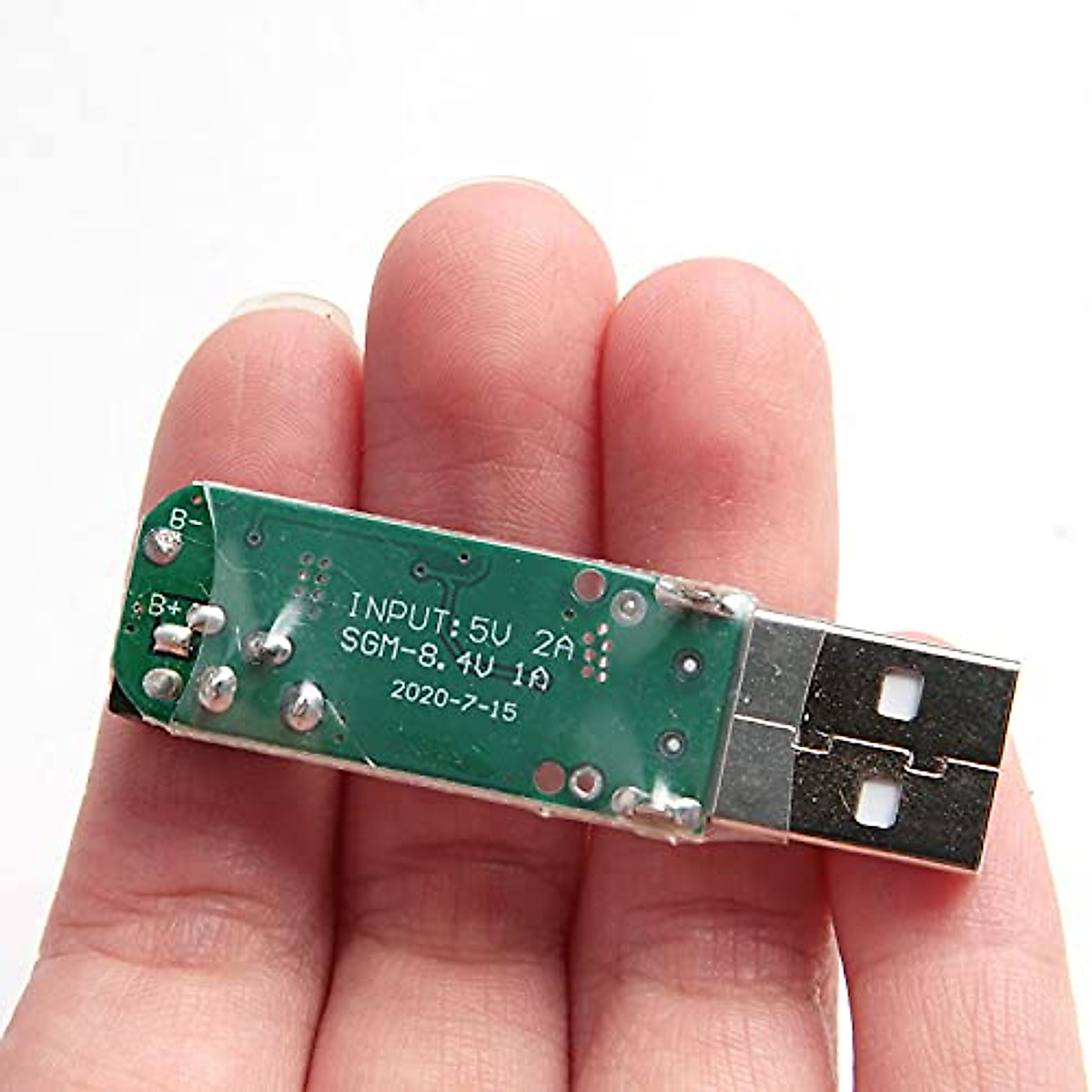 Acxico 2Pcs 5V USB Charger Module for 2S 7.4V Lithium Li-ion Li-Po 18650 Battery Packs 8.4V