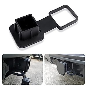 Universal Tow Hitch Cover Replacing 2”Hitch,Rubber Dust Cap&Car Decoration,Trailer Hitch Cover Compatible with Toyota Ford Chevrolet Nissan Dodge Ram Class 3 III and 4 IV Receivers