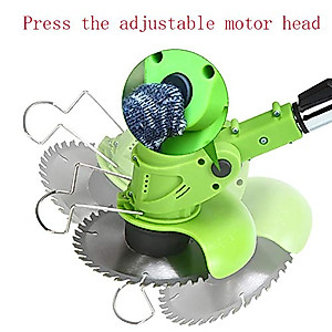 Double east Electric String Trimmer & Edger with Blades,Telescopic Garden Lawn Mower,Professional Weed Wacker for Garden Care(12V Battery, 450W Motor)