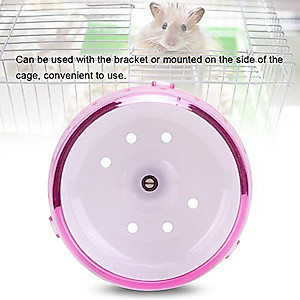 Hamster Wheel, 11.5cm Plastic Silent Spinner Hamster Exercise Running Wheel Toy for Small Pets Syrian Hamster Rat Gerbil(Pink)